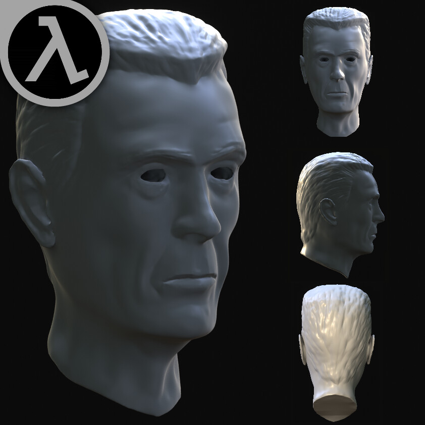 ArtStation - G-Man - Basic Head Sculpt