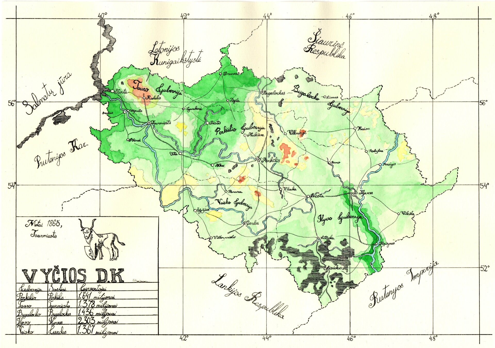 ArtStation - Grand Duchy of Vyčia(Vychia) Physical map