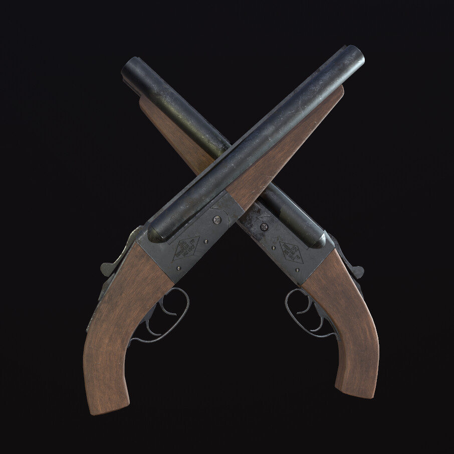 ArtStation - Classic sawed-off shotgun