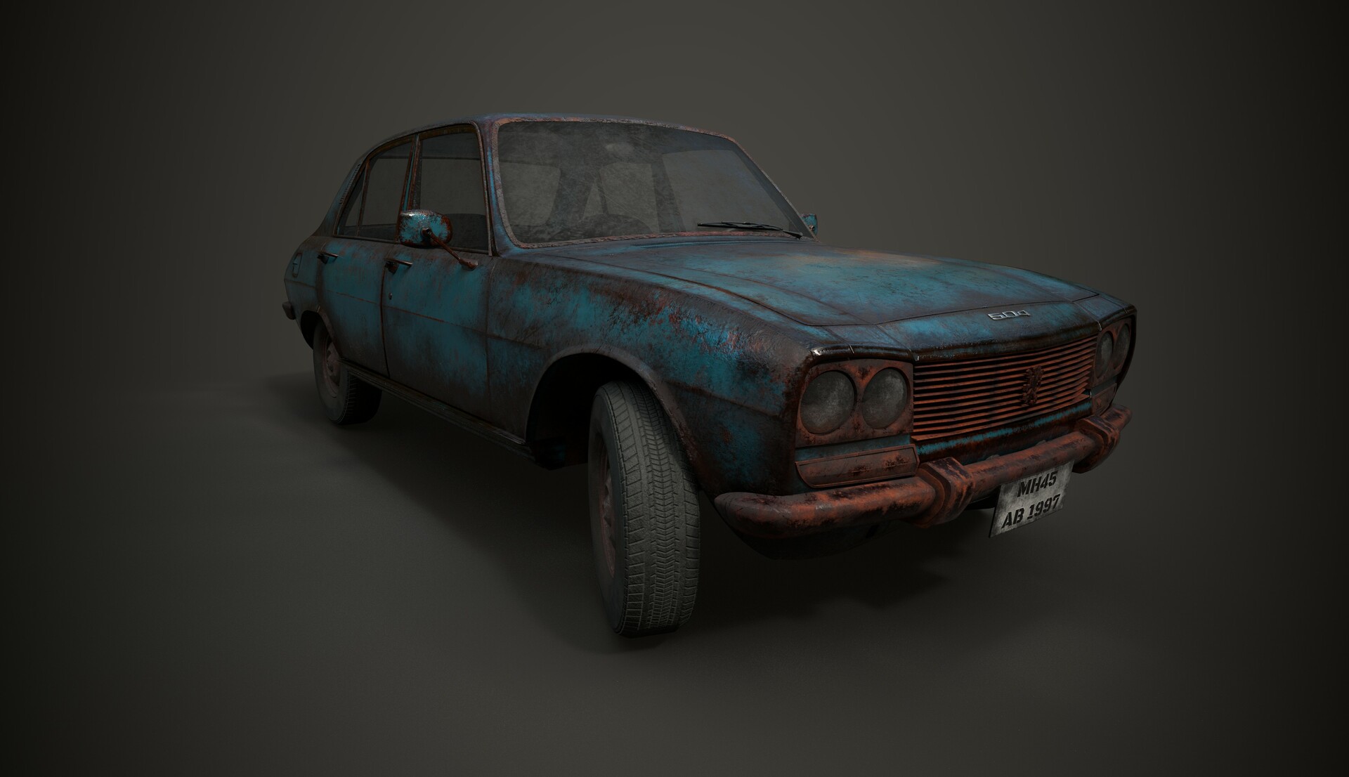 ArtStation - Old car Texturing (Peugeot 504)