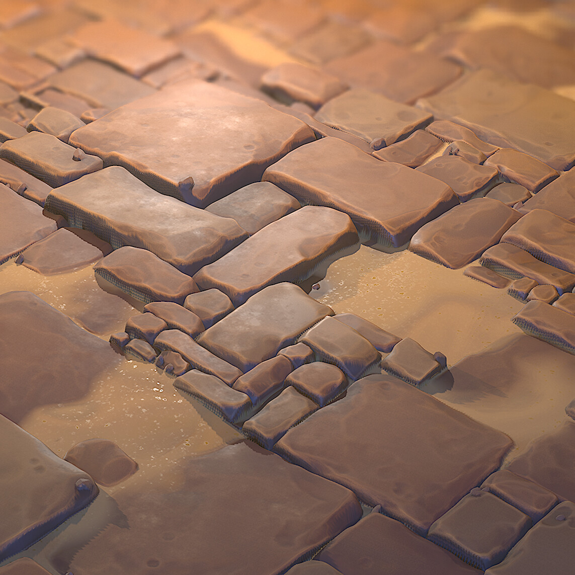 ArtStation - Tileable stone ground stylized