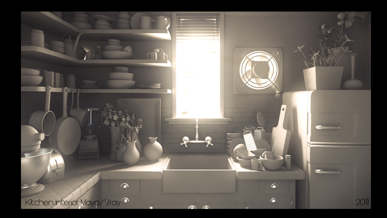 ArtStation - Bee Movie kitchen model practice