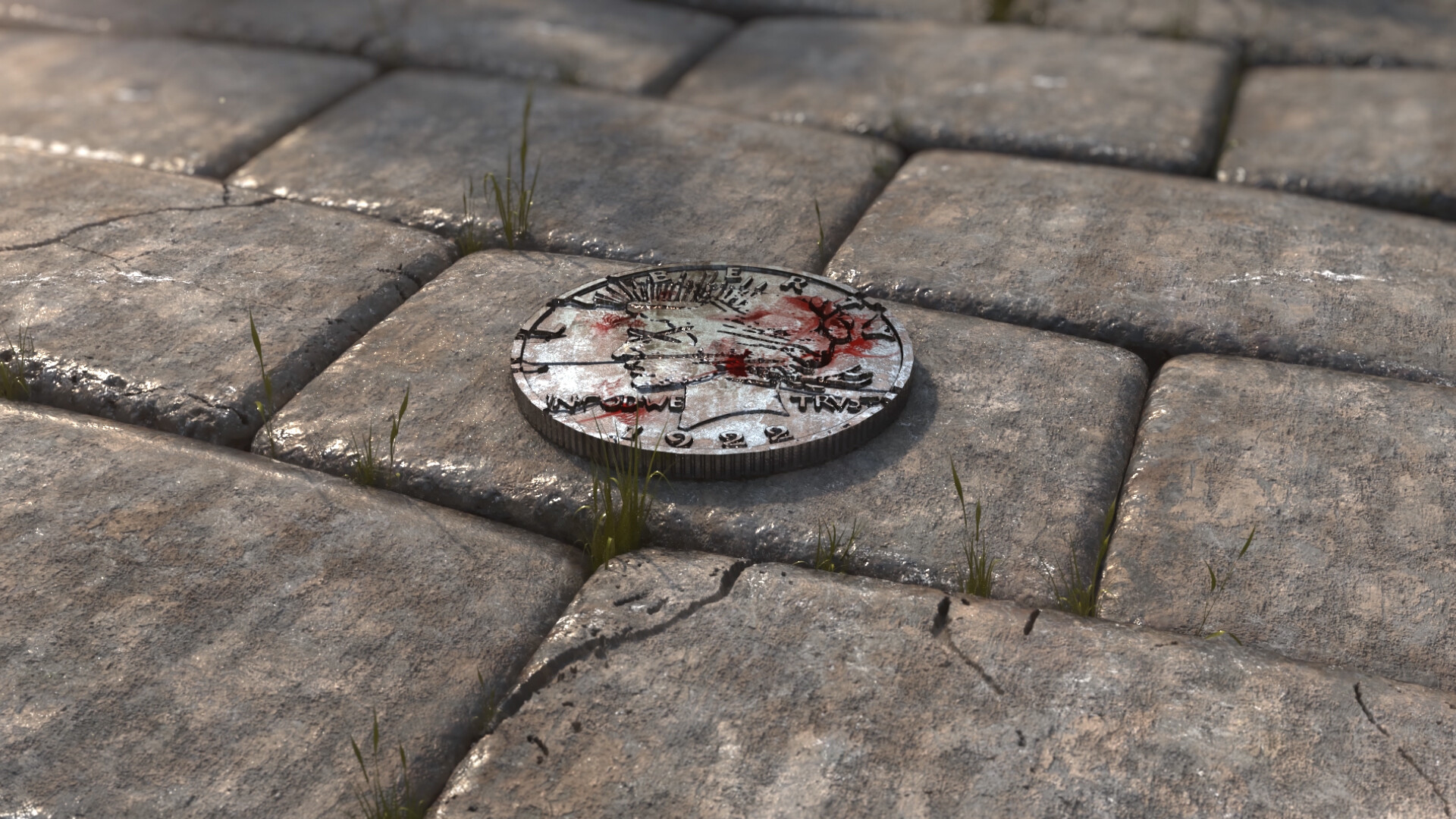 ArtStation - Two-Face Coin Fall Animated Loop