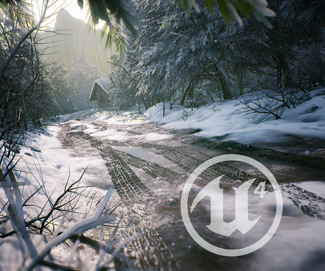 ArtStation - A snowy road - Unreal Engine