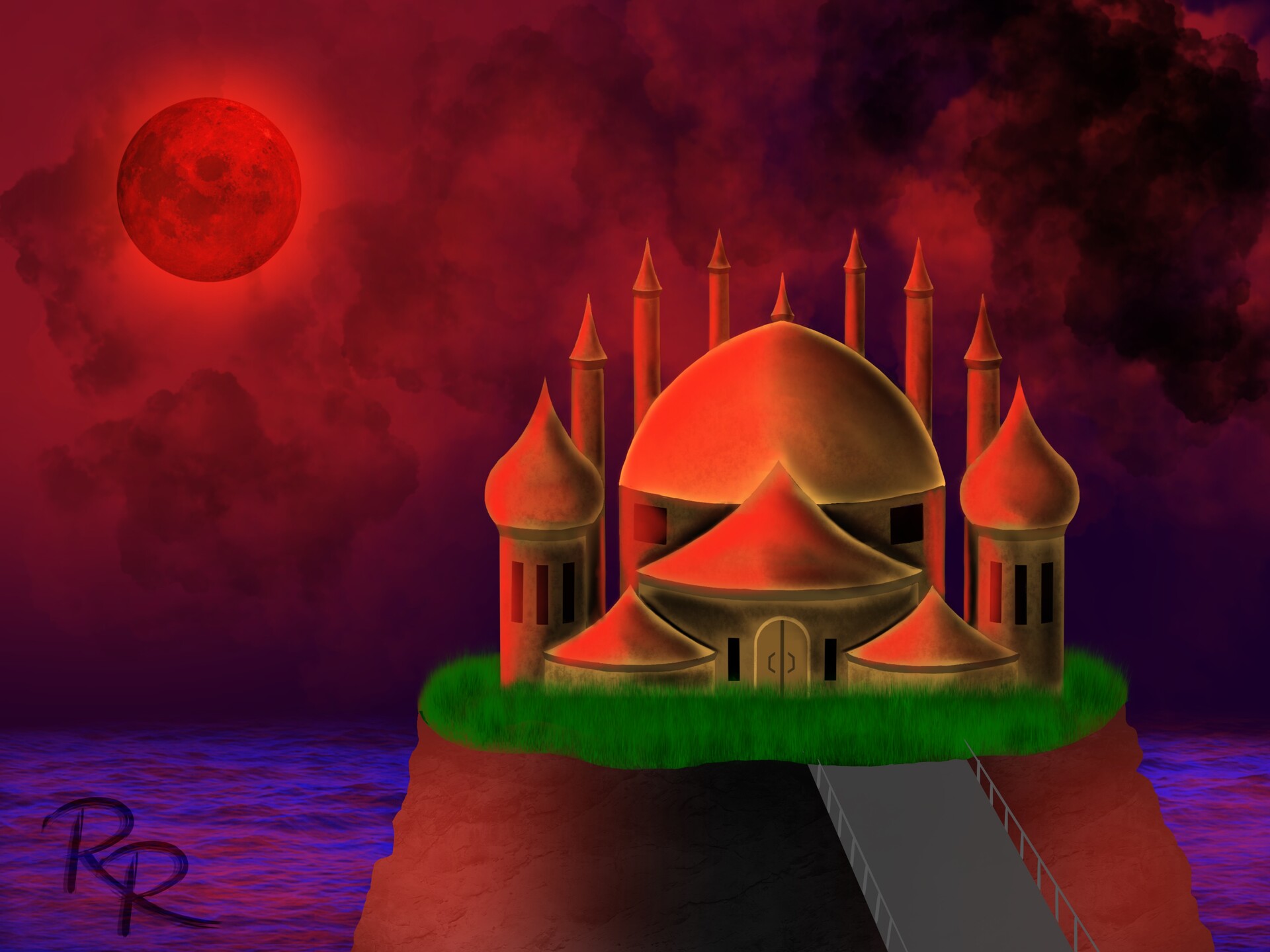 ArtStation - Blood Moon Cliffs