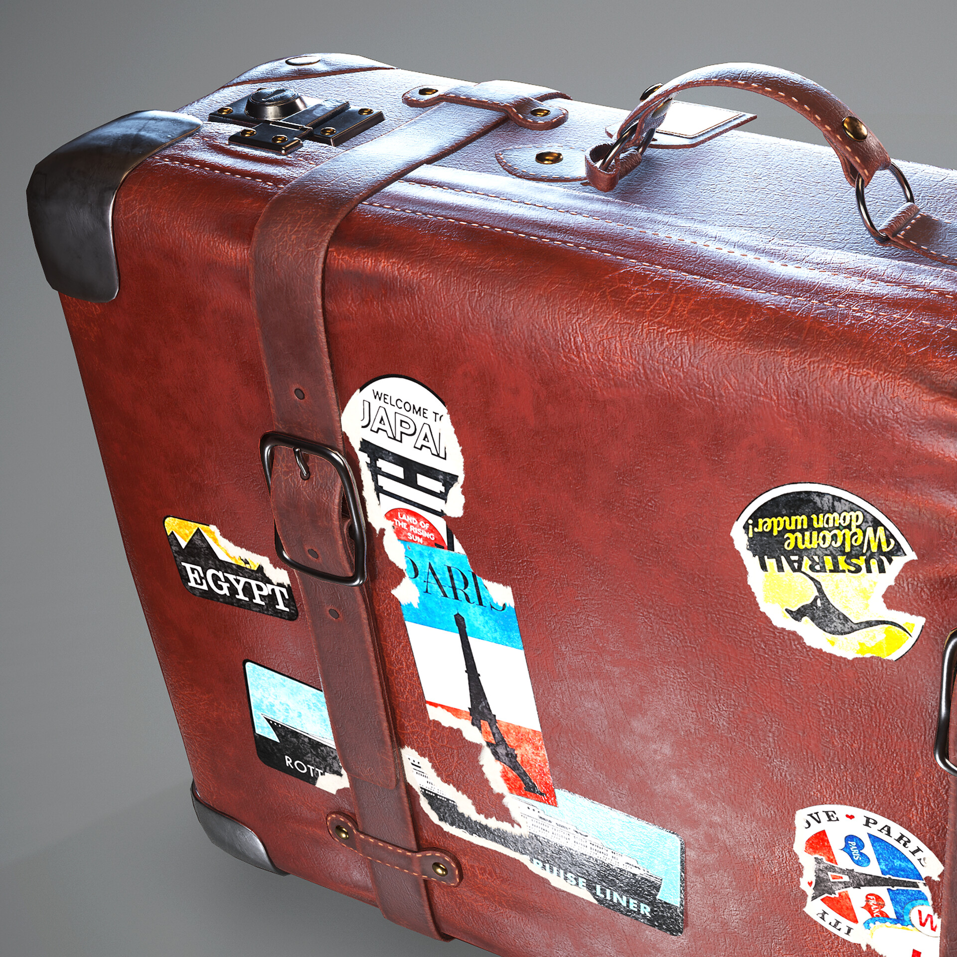 ArtStation - Leather Briefcase