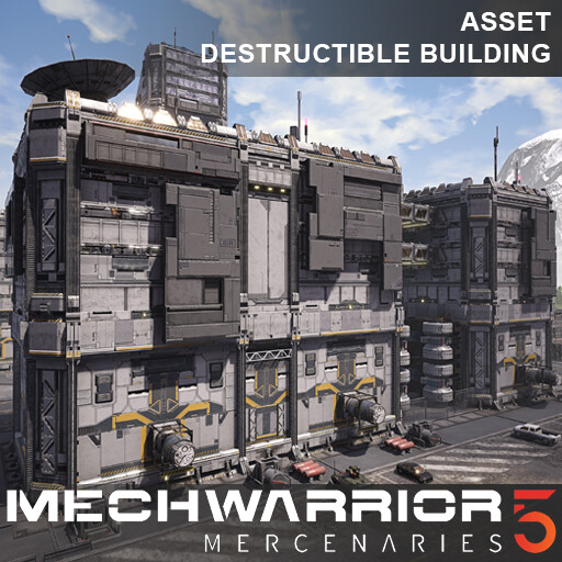 ArtStation - MechWarrior 5 Mercenaries: Destructible Building
