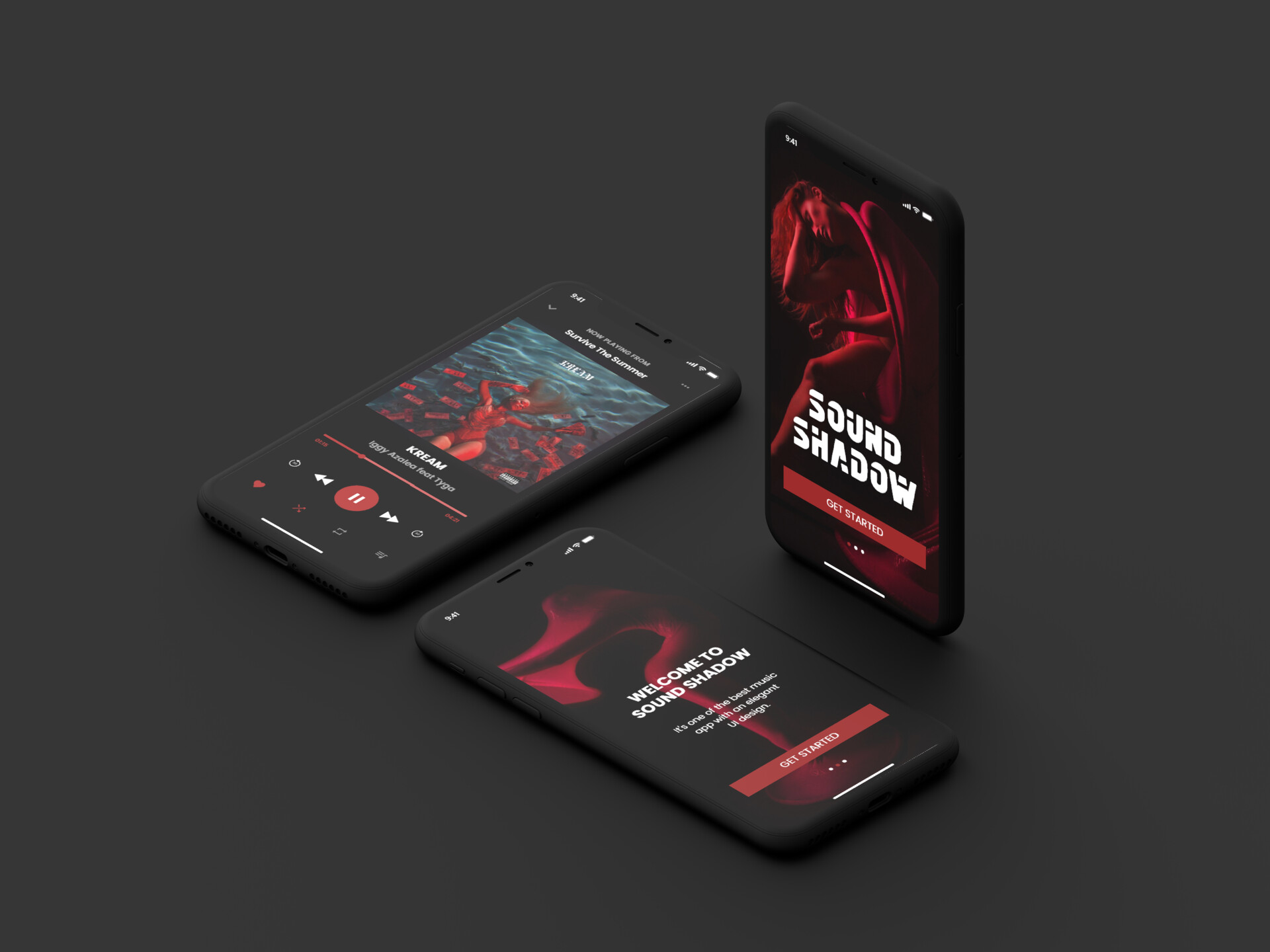 ArtStation - Sound Shadow - Music App Design