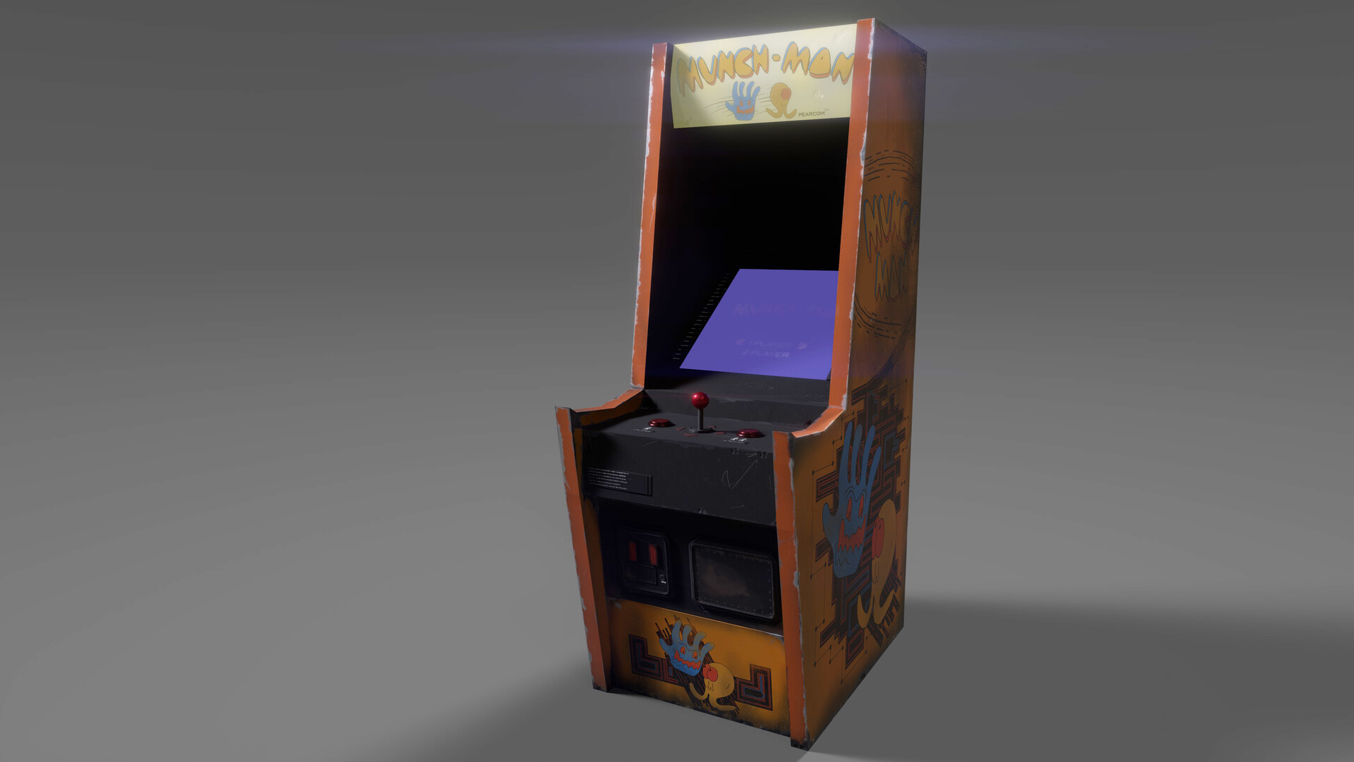 ArtStation - Munch Man Arcade Cabinet
