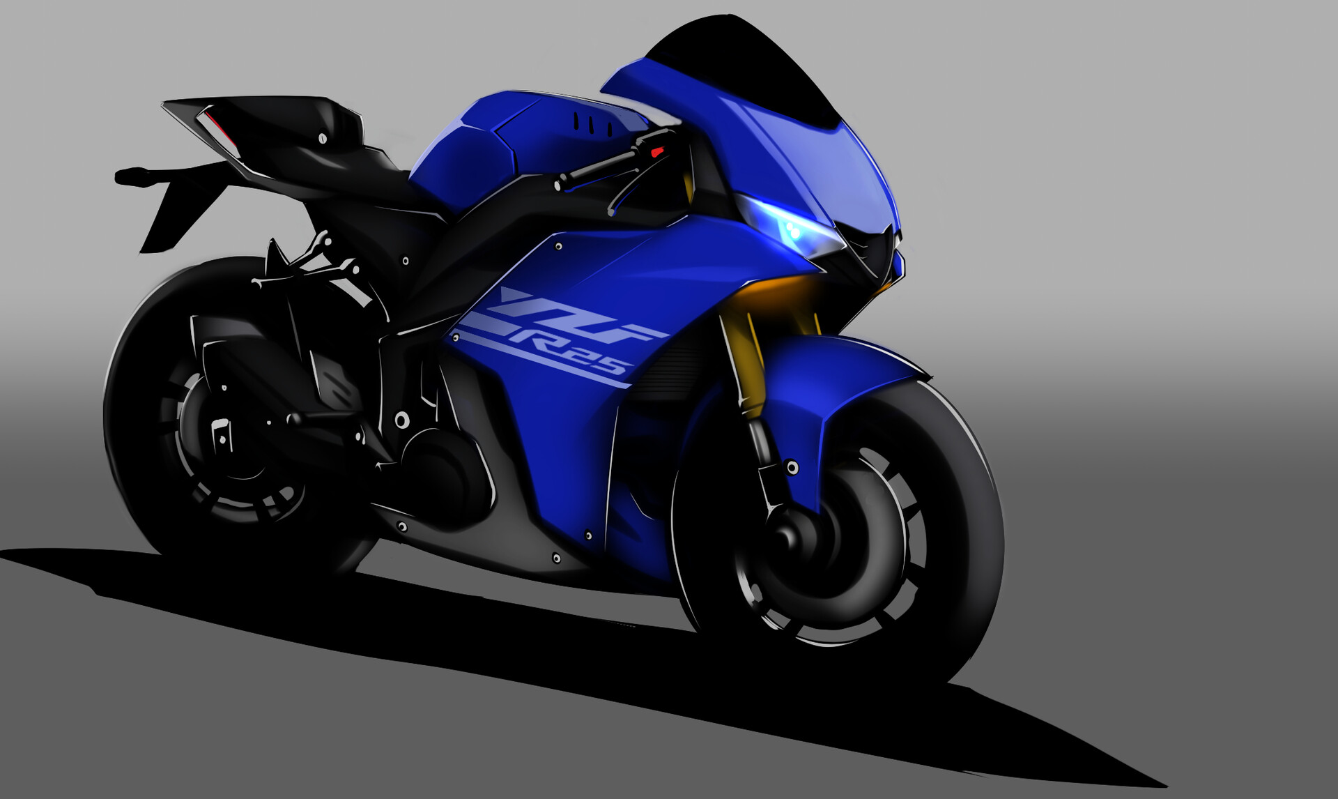 ArtStation - Yamaha R25 Analysis Sketchs