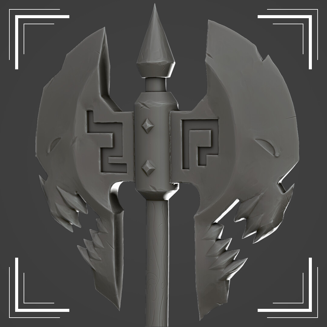 ArtStation - Skull Axe - Sculpt