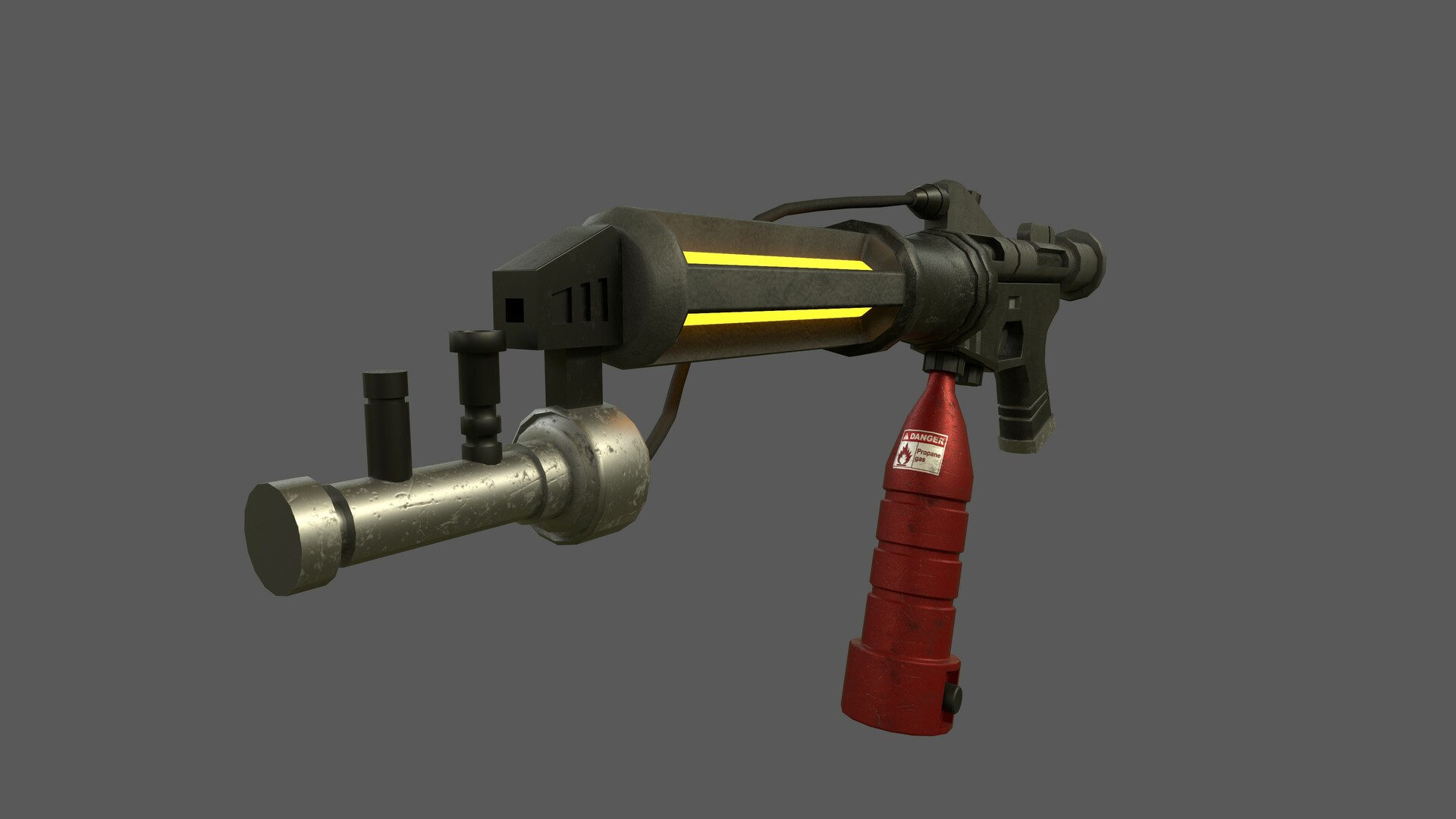ArtStation - Low Poly Flamethrower - PPD - Uni