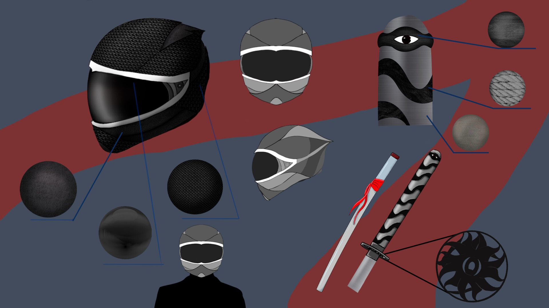 ArtStation - Helmet motorcycle - Yokai Ushirogami