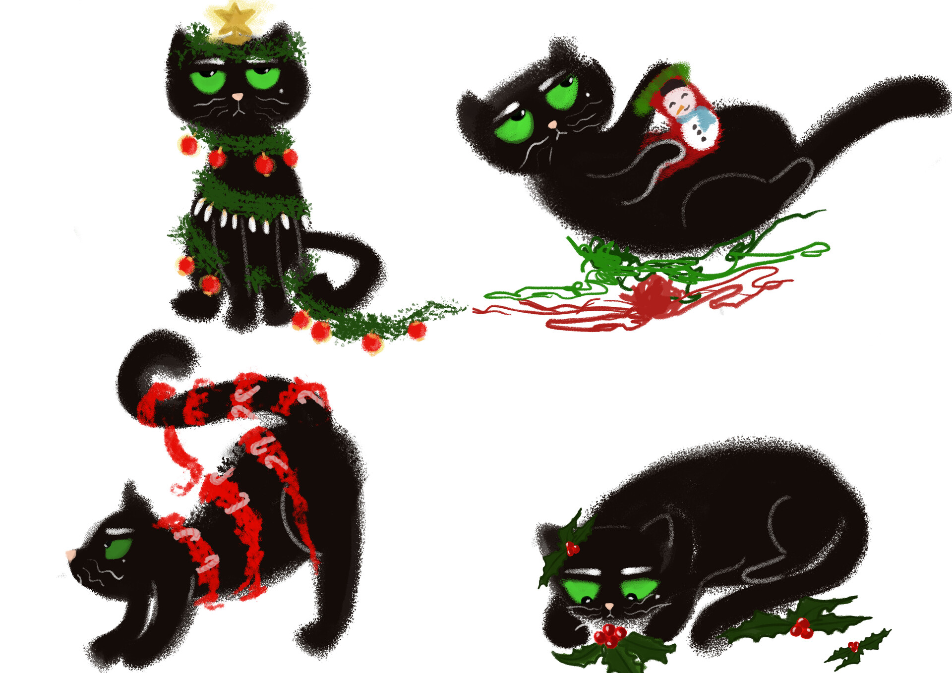 ArtStation - Christmas Kitty