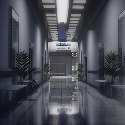 ArtStation - Animated Short "Reflections" Hospital Corridor