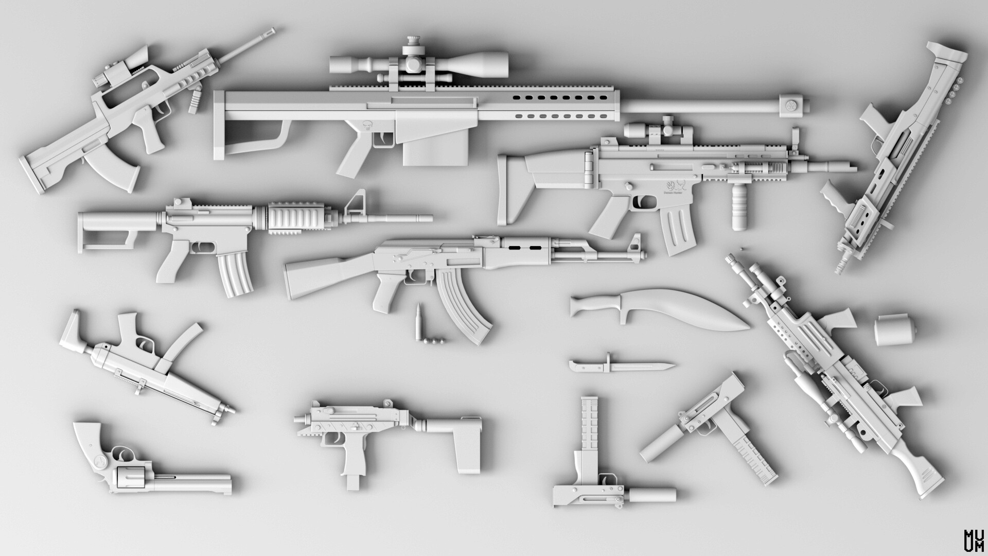 ArtStation - 2018-2019 Weapons modeling