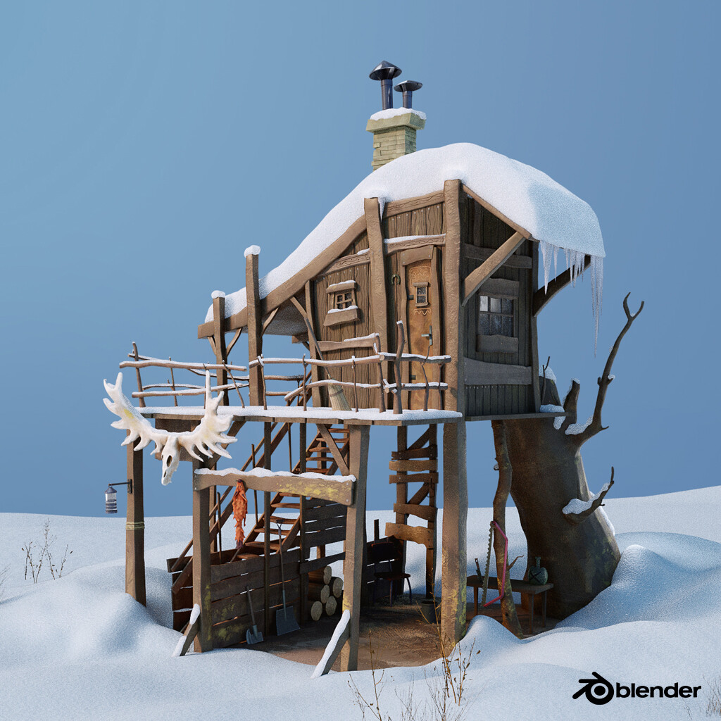 ArtStation - Trapper's Cabin