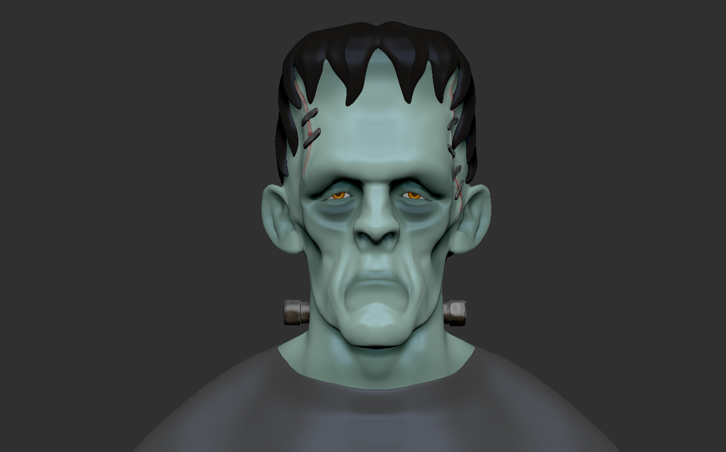 ArtStation - Frankenstein Cartoon Bust