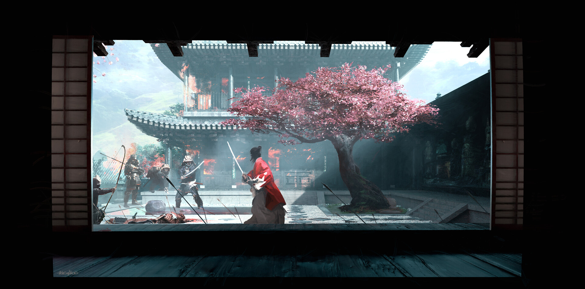 ArtStation - Samurai Attack