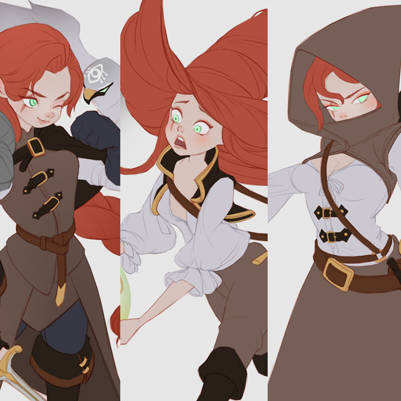 ArtStation - Red Hair Adventurer
