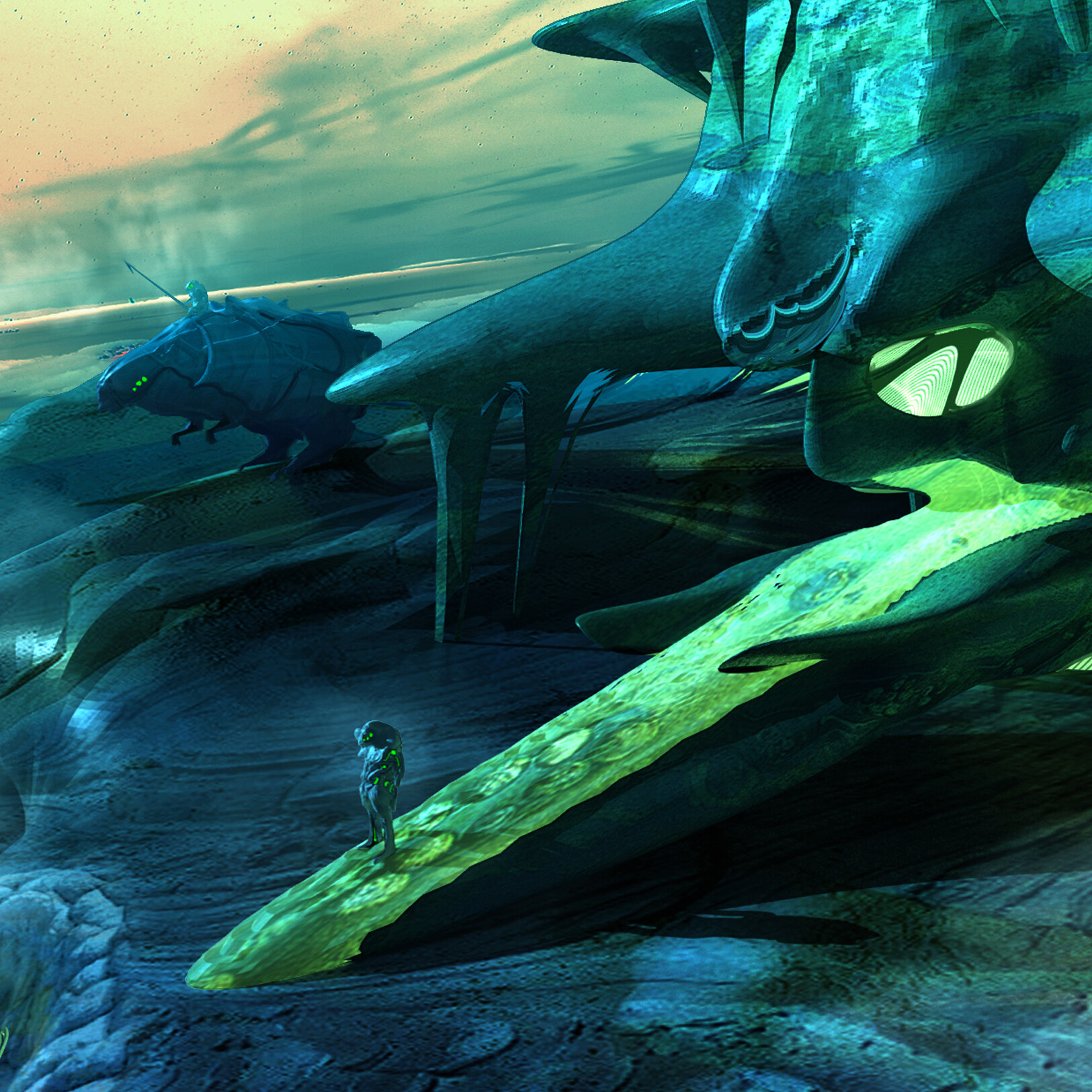 ArtStation - Green Lava Alien Planet