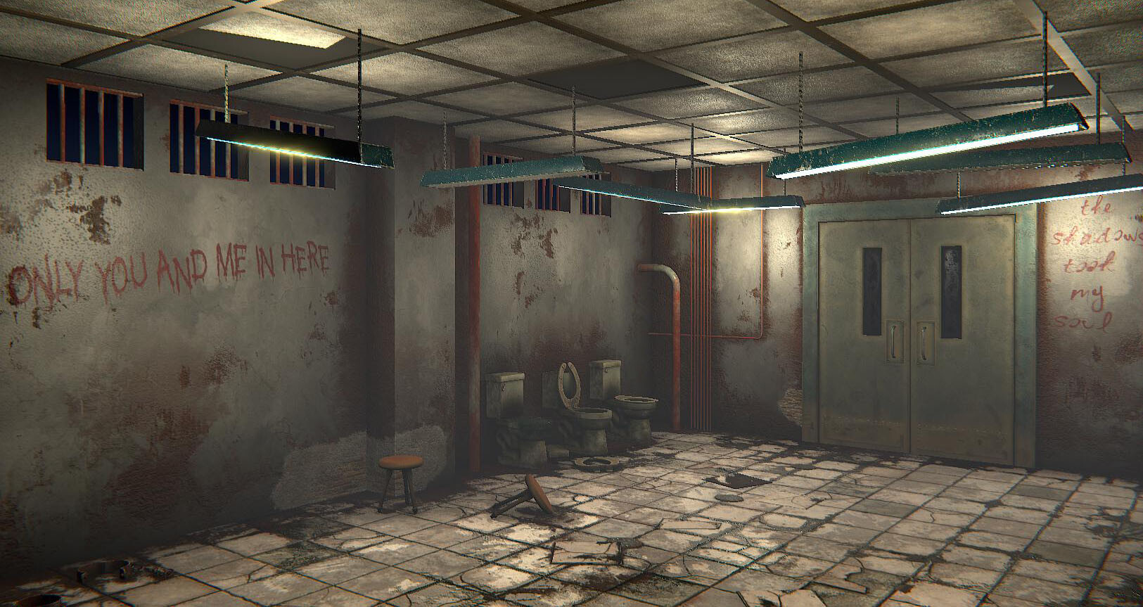 ArtStation - Abandoned Asylum Bathroom