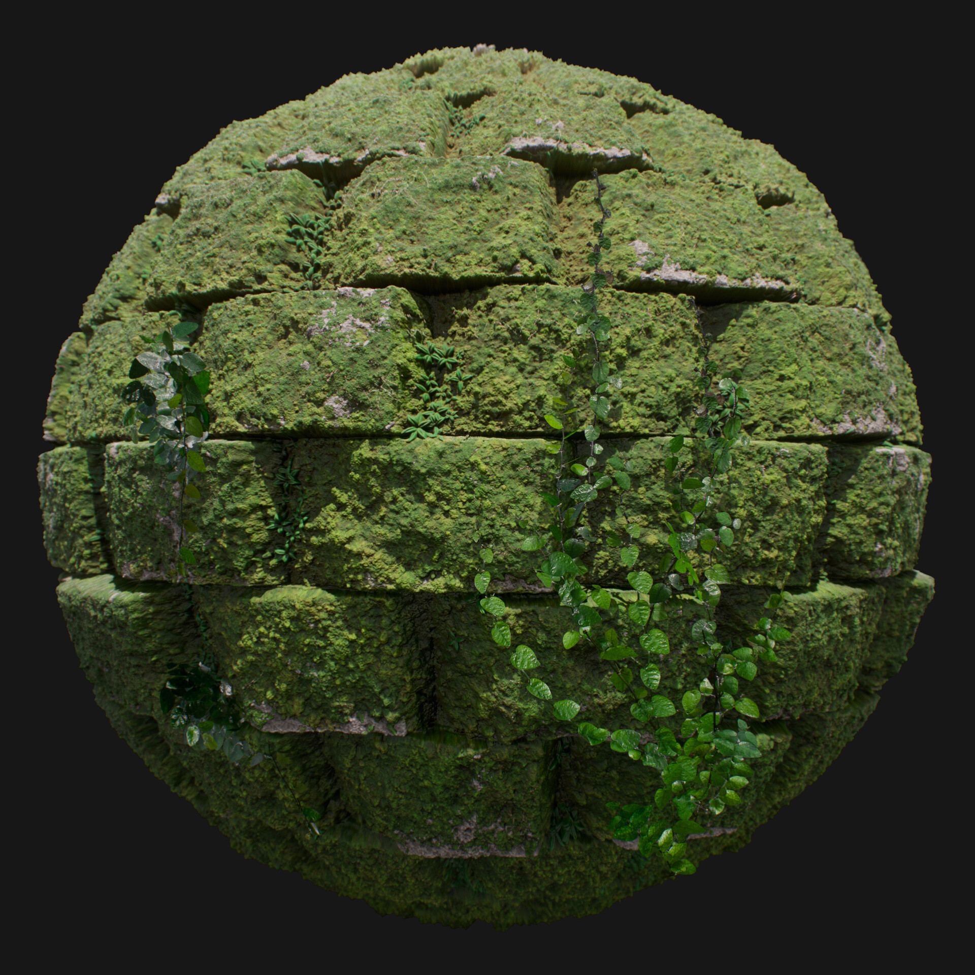 ArtStation - Moss cinder blocks