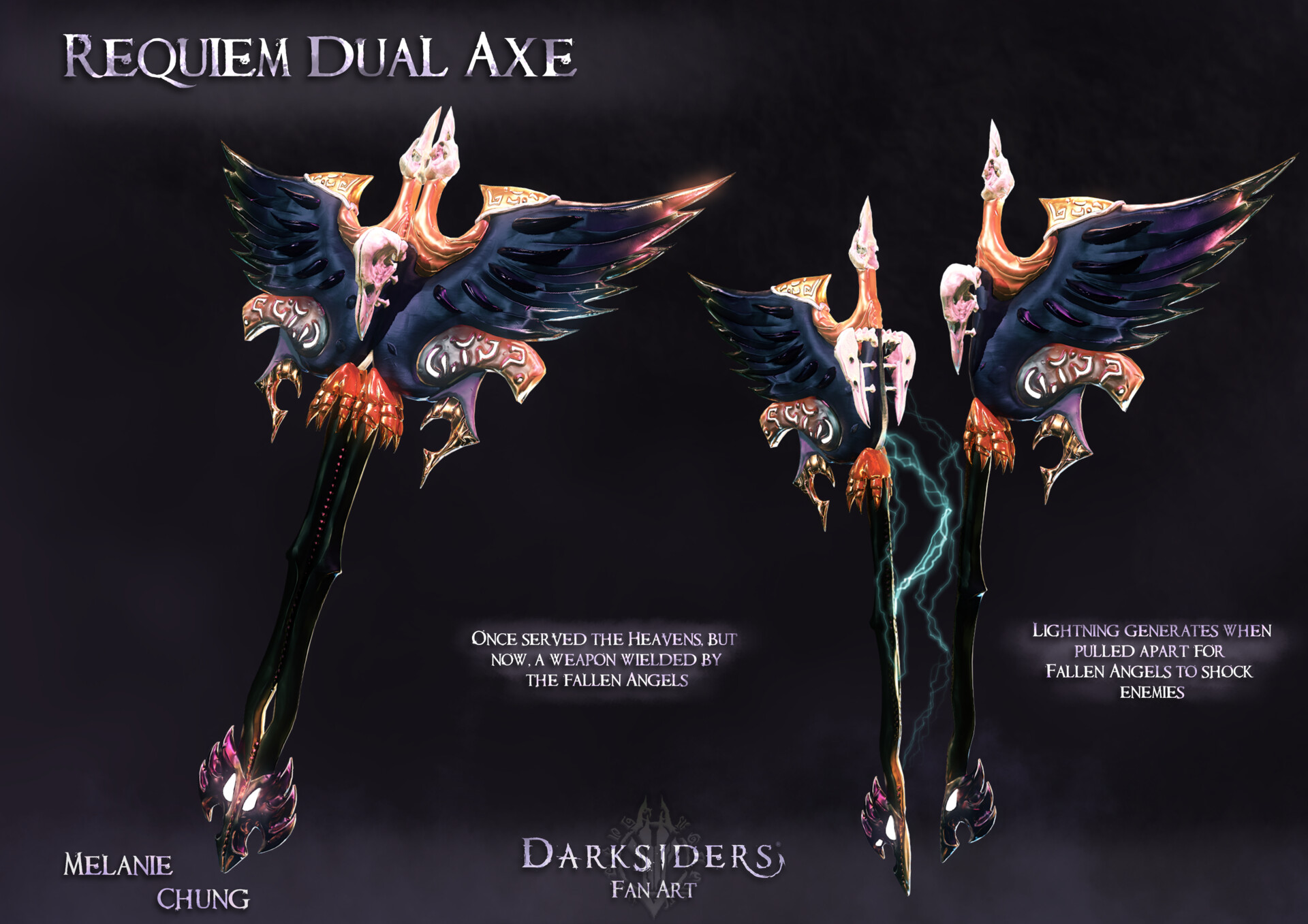ArtStation - Requiem Dual Axe - For the Fallen Angels