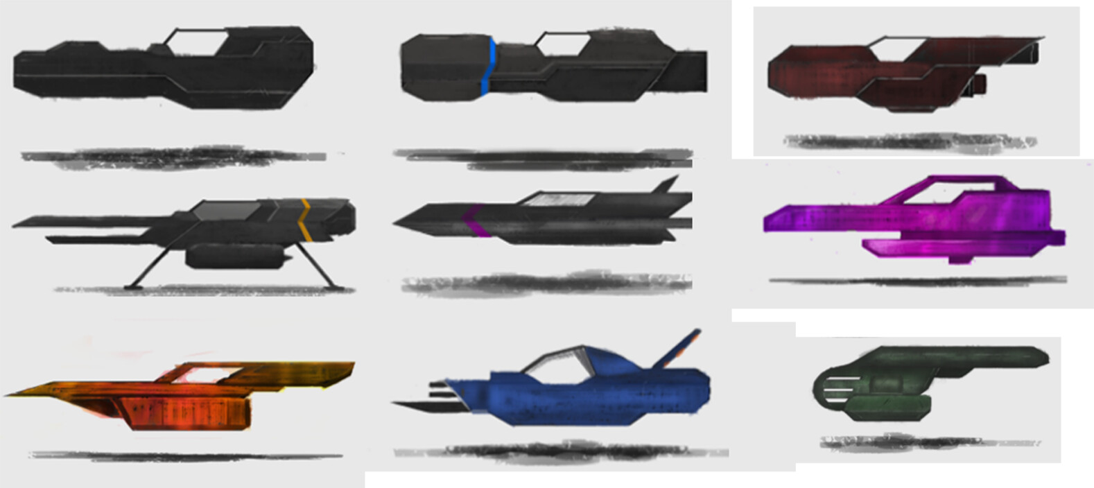 ArtStation - Space Ships - 2D Art