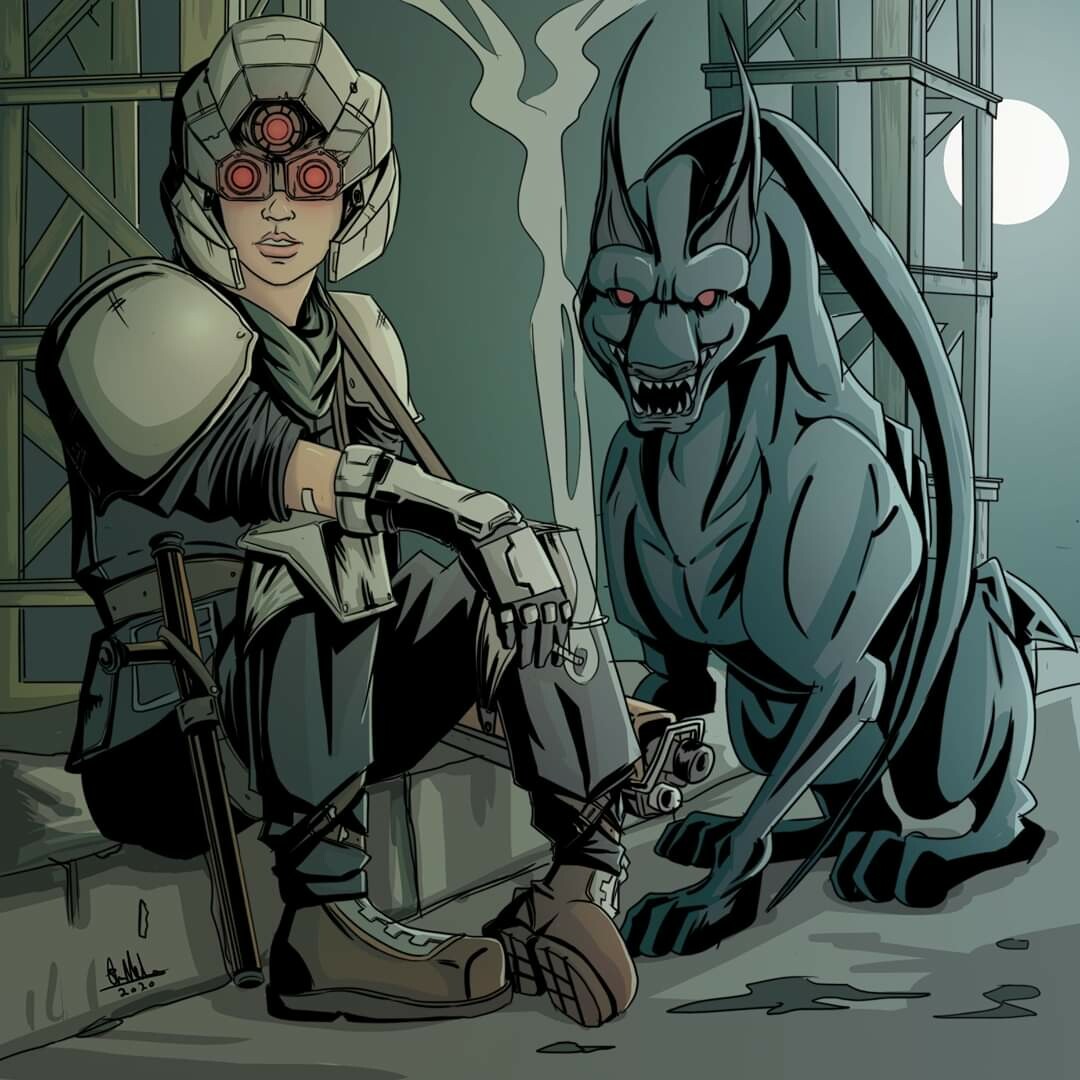 ArtStation - Shinra soldier waiting patiently.