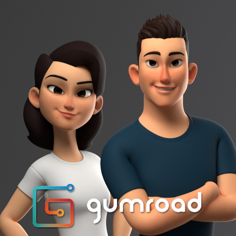ArtStation - Sam & Amy character rigs