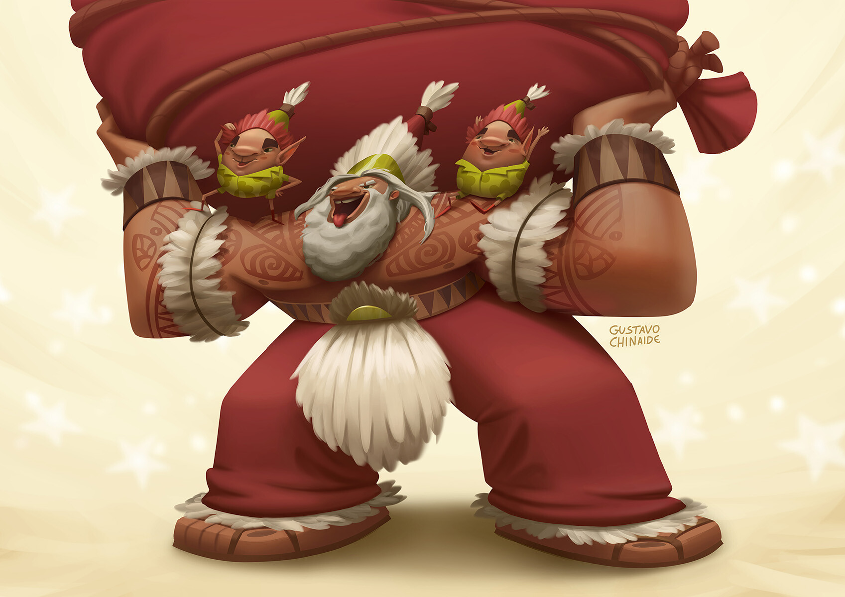 ArtStation - HAWAIIAN SANTA