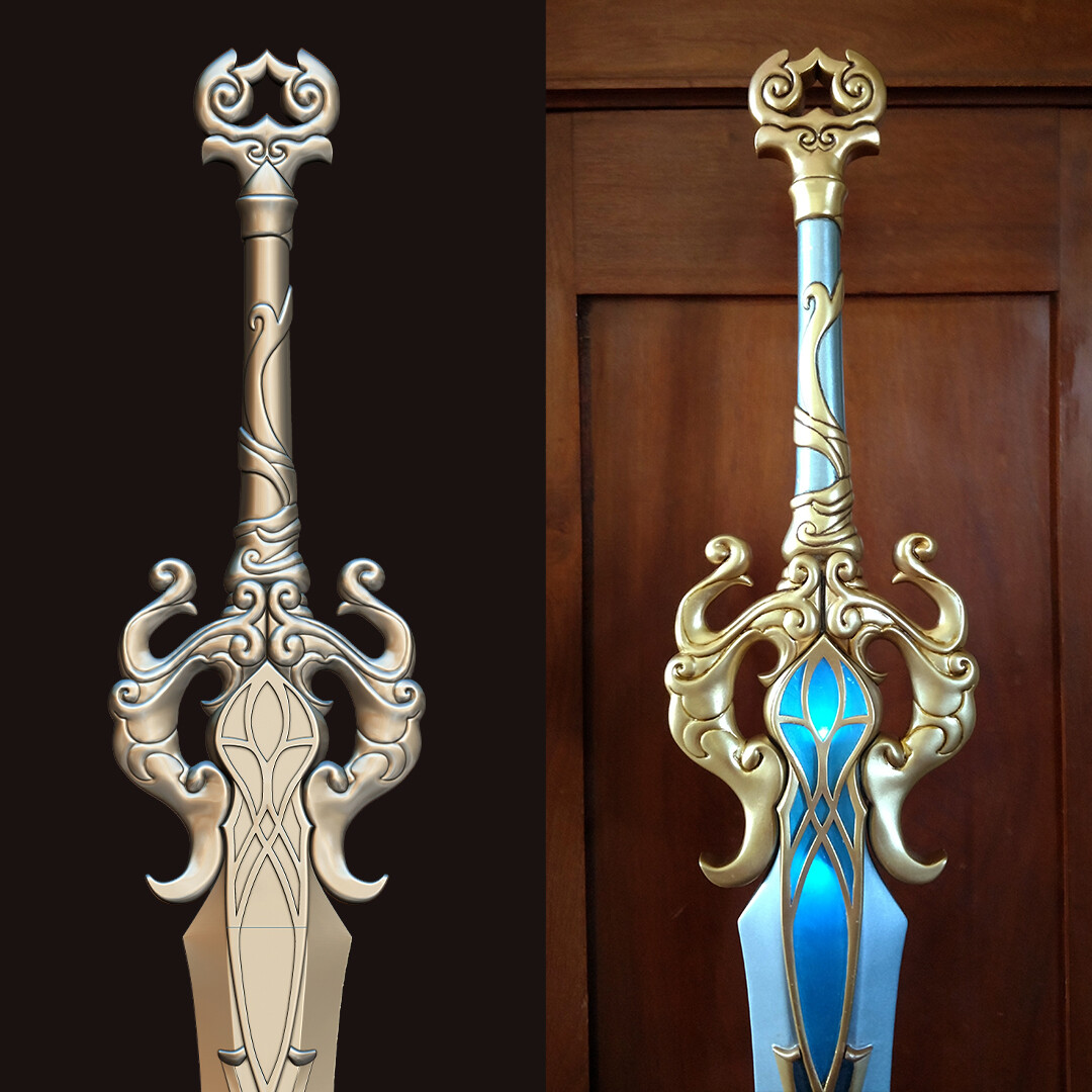 ArtStation - Commission: Freya Costume: 2-handed Sword