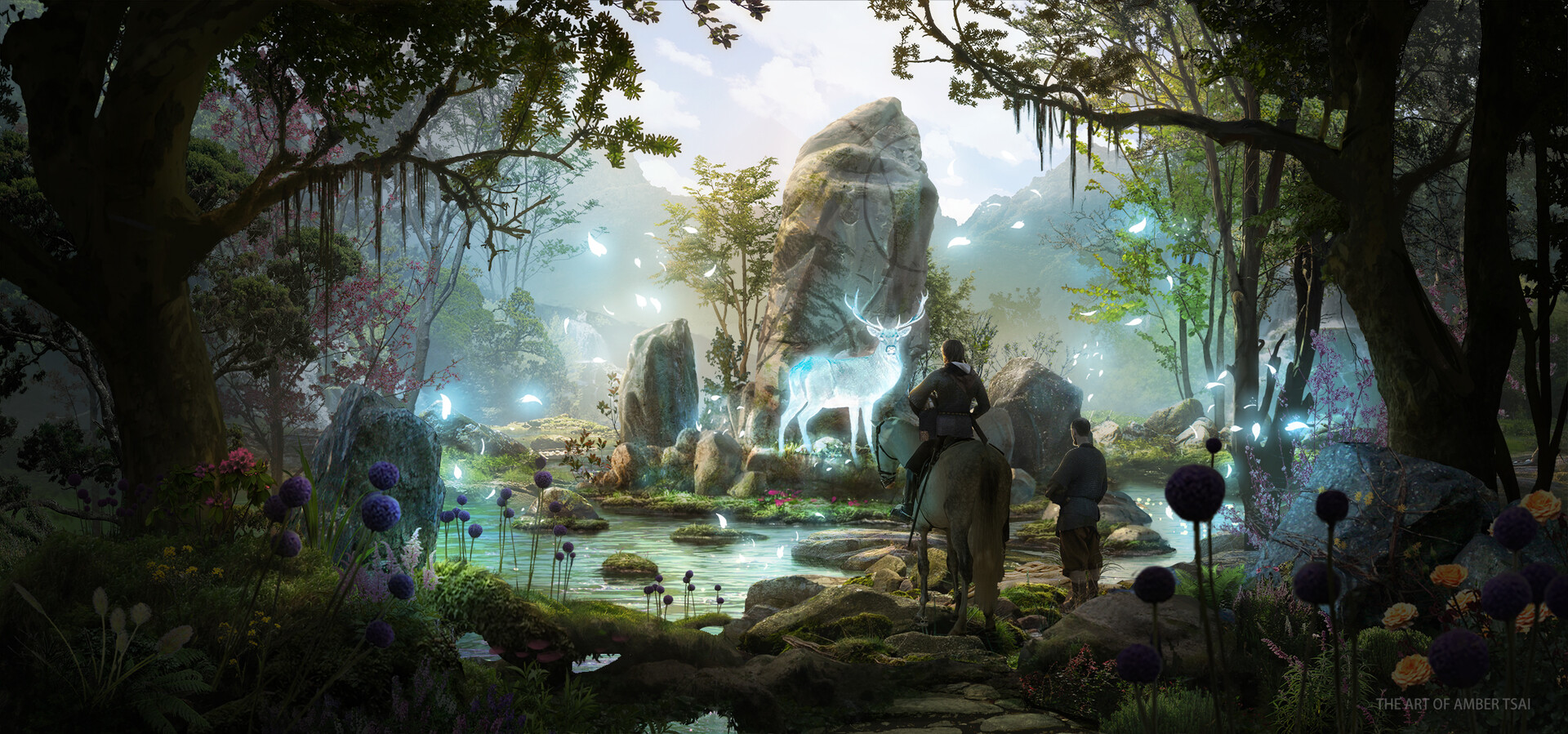 ArtStation - Fantasy forest - Holy deer