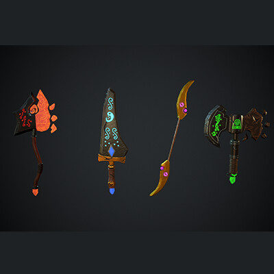 ArtStation - Elemental Weapons