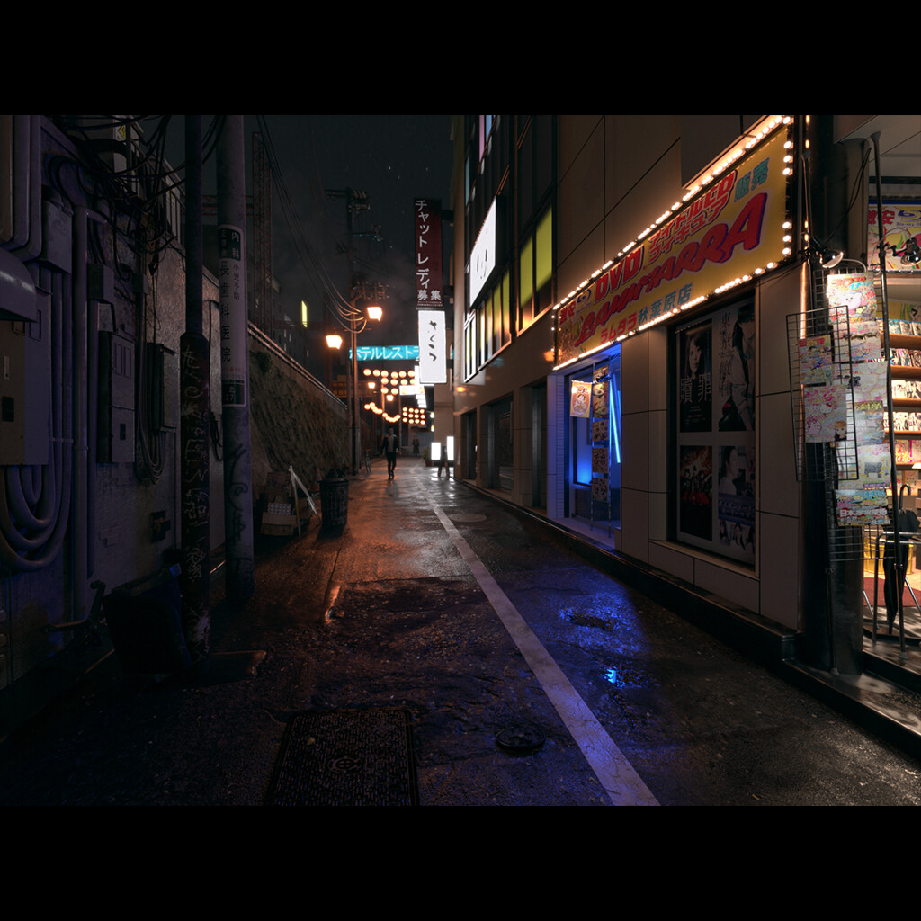 ArtStation - Tokyo Alleyway