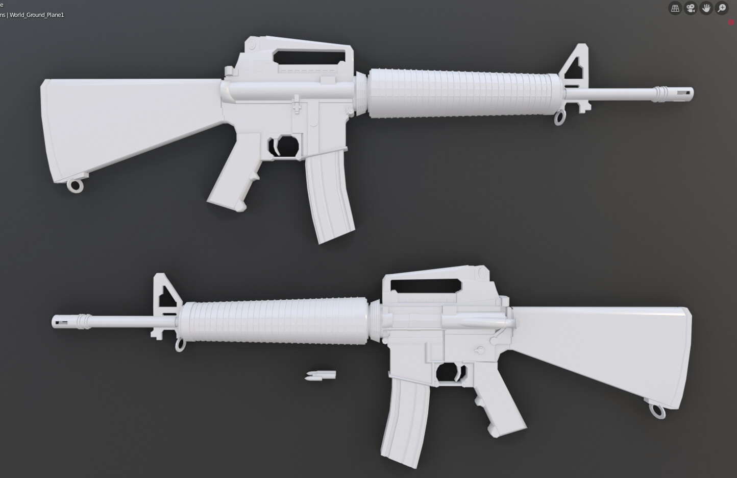 ArtStation - Studying Hard Surface 3D modelling - Assault Rifle (Updated)