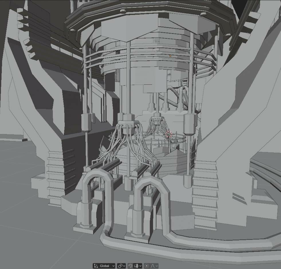 ArtStation - Studying Hard Surface 3D modelling - Sci-fi machine 1