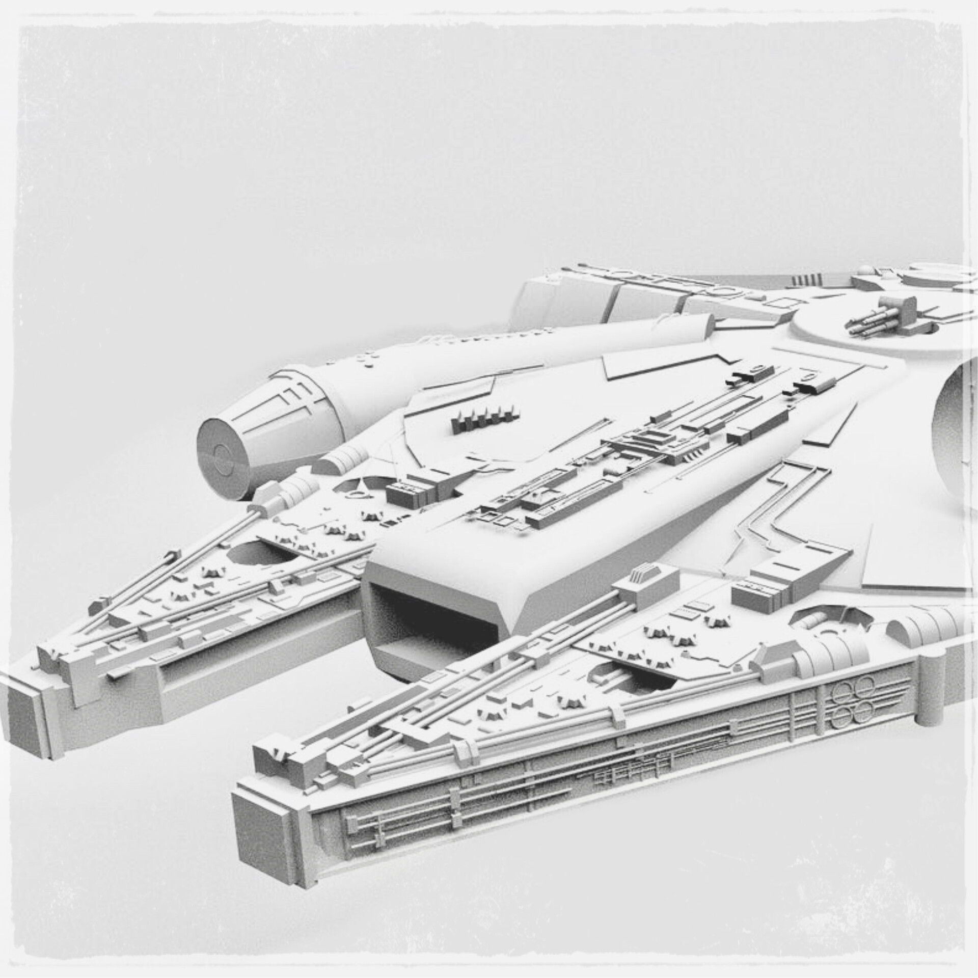 ArtStation - WIP Millennium Falcon - Starwars