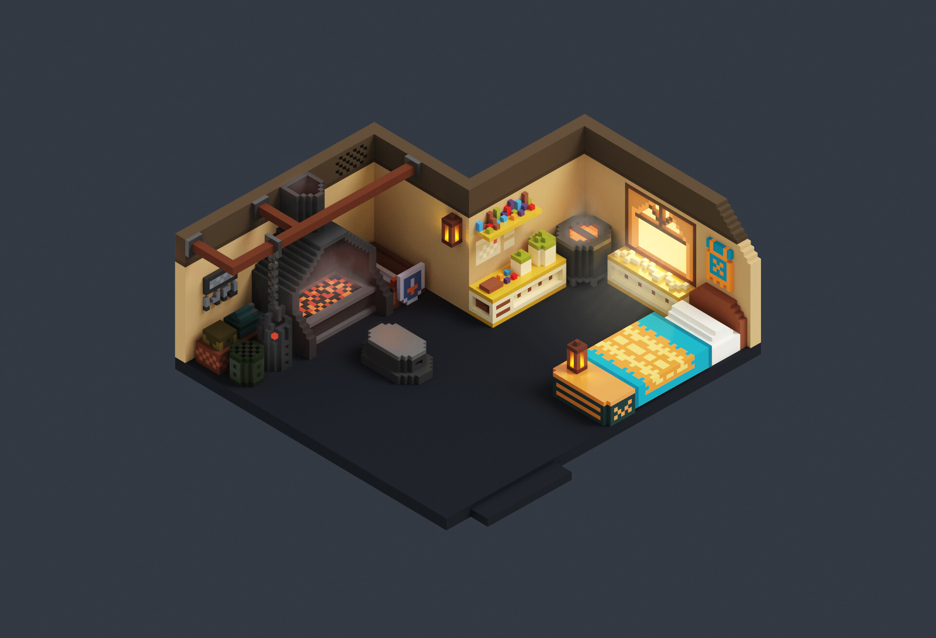 ArtStation - Blacksmiths Room