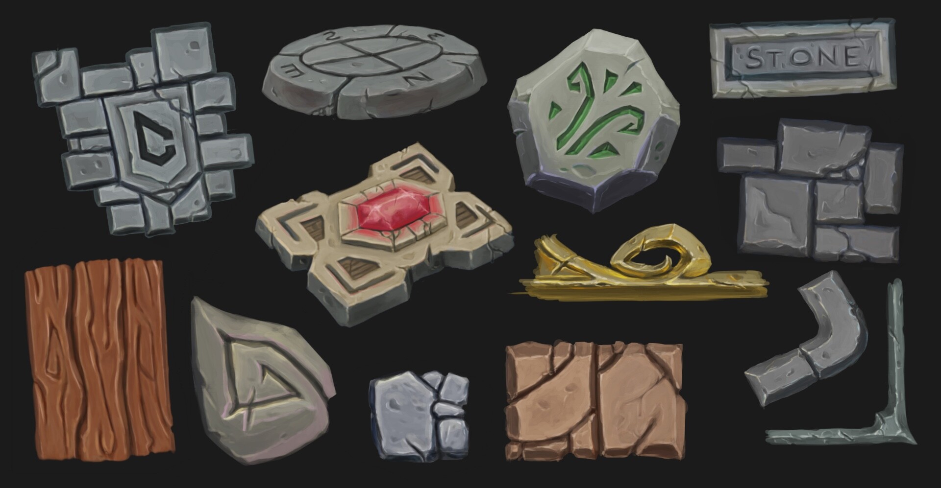 ArtStation - Stone material practice