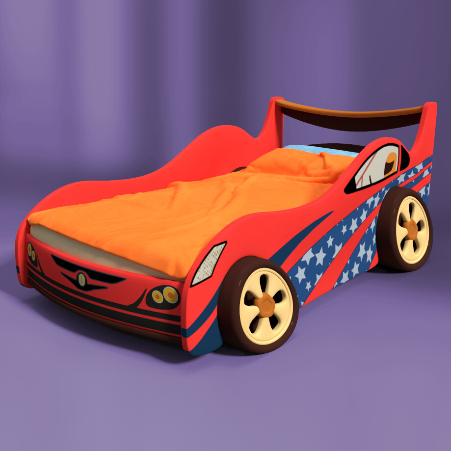 ArtStation - Candy land - racing car bed