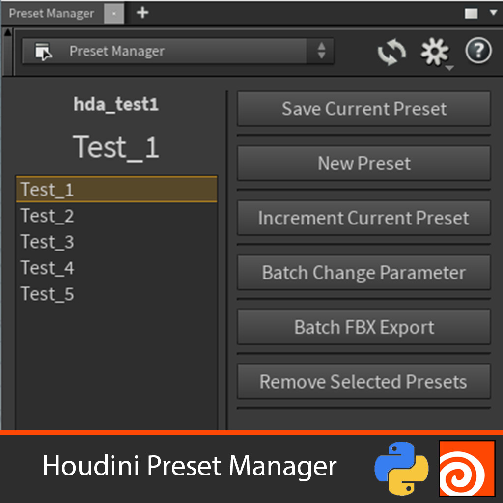 ArtStation - Houdini Preset Manager