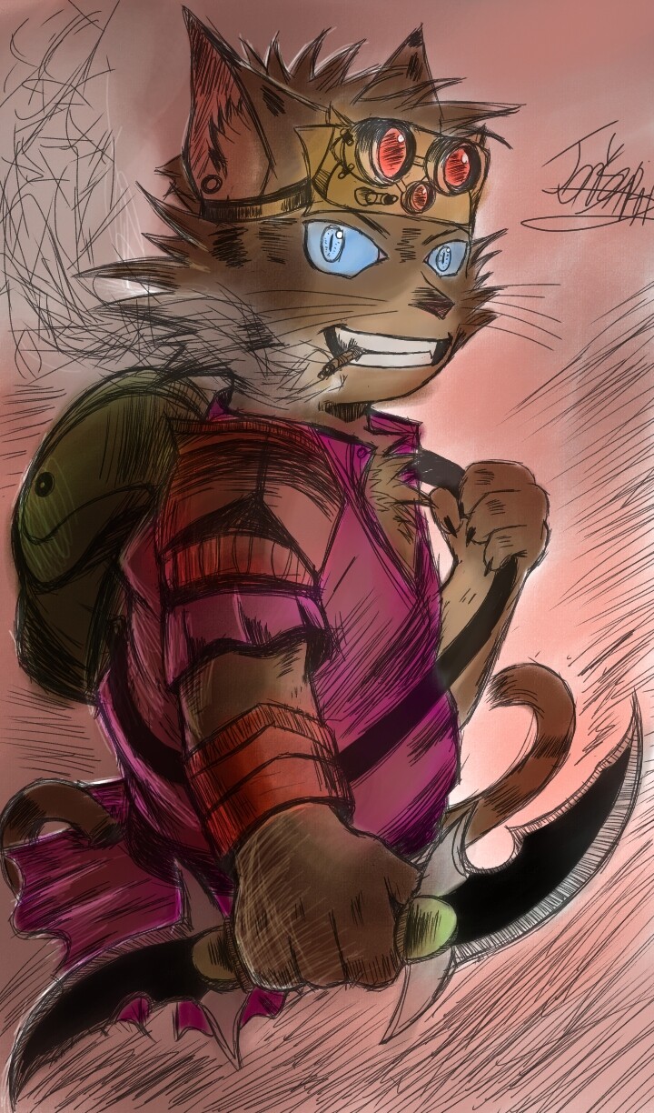 ArtStation - Cool Bandit cat in not so great color.