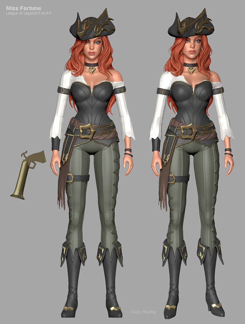 ArtStation - Miss Fortune Fan Art_ WIP