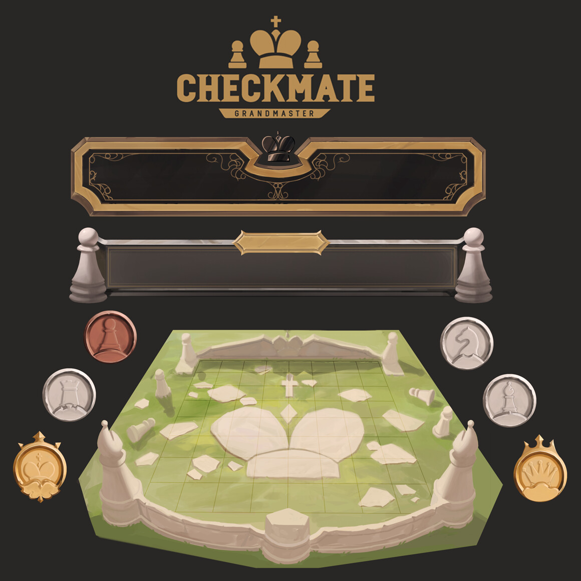 ArtStation - Chess UI Elements Design