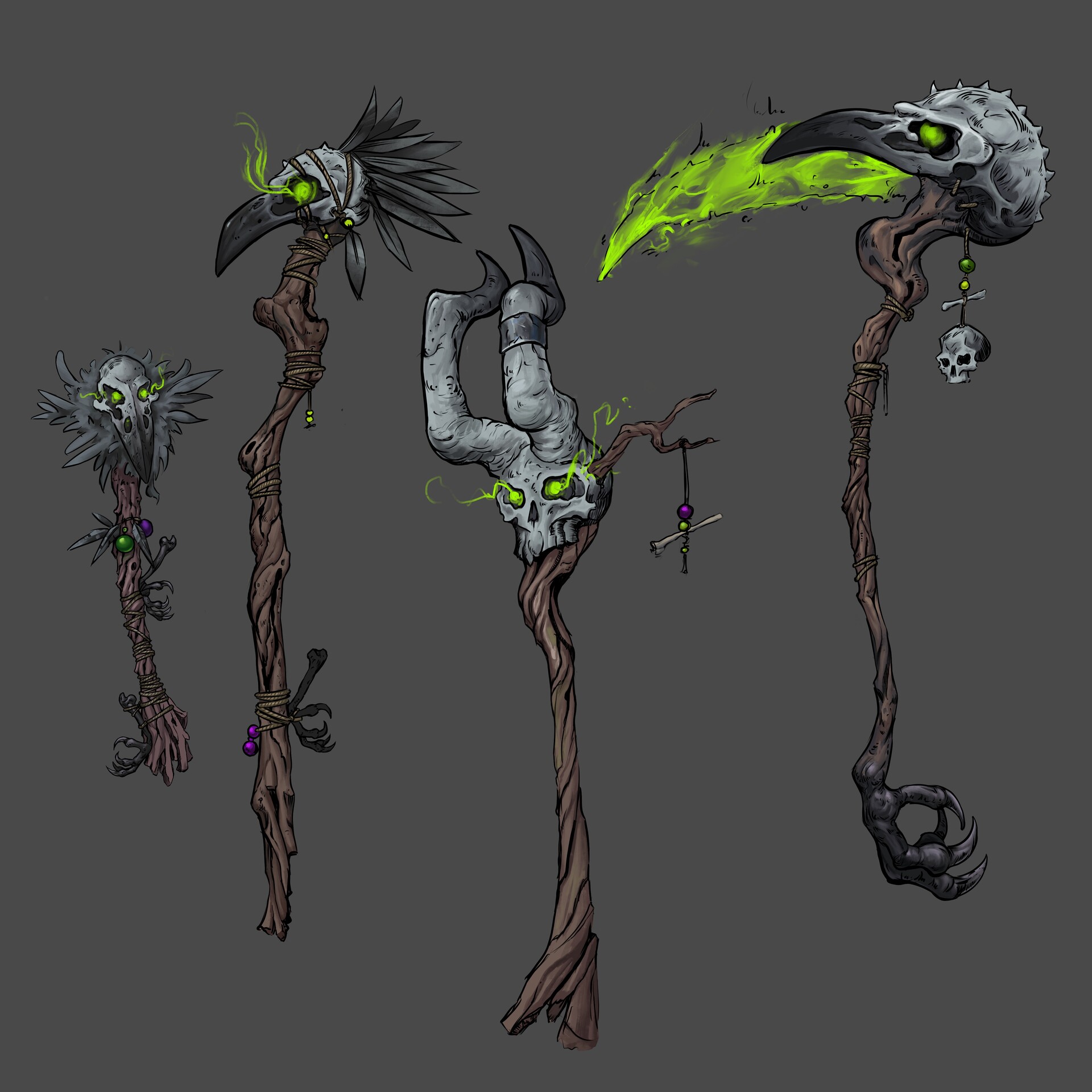 ArtStation - witch /necromancer Props