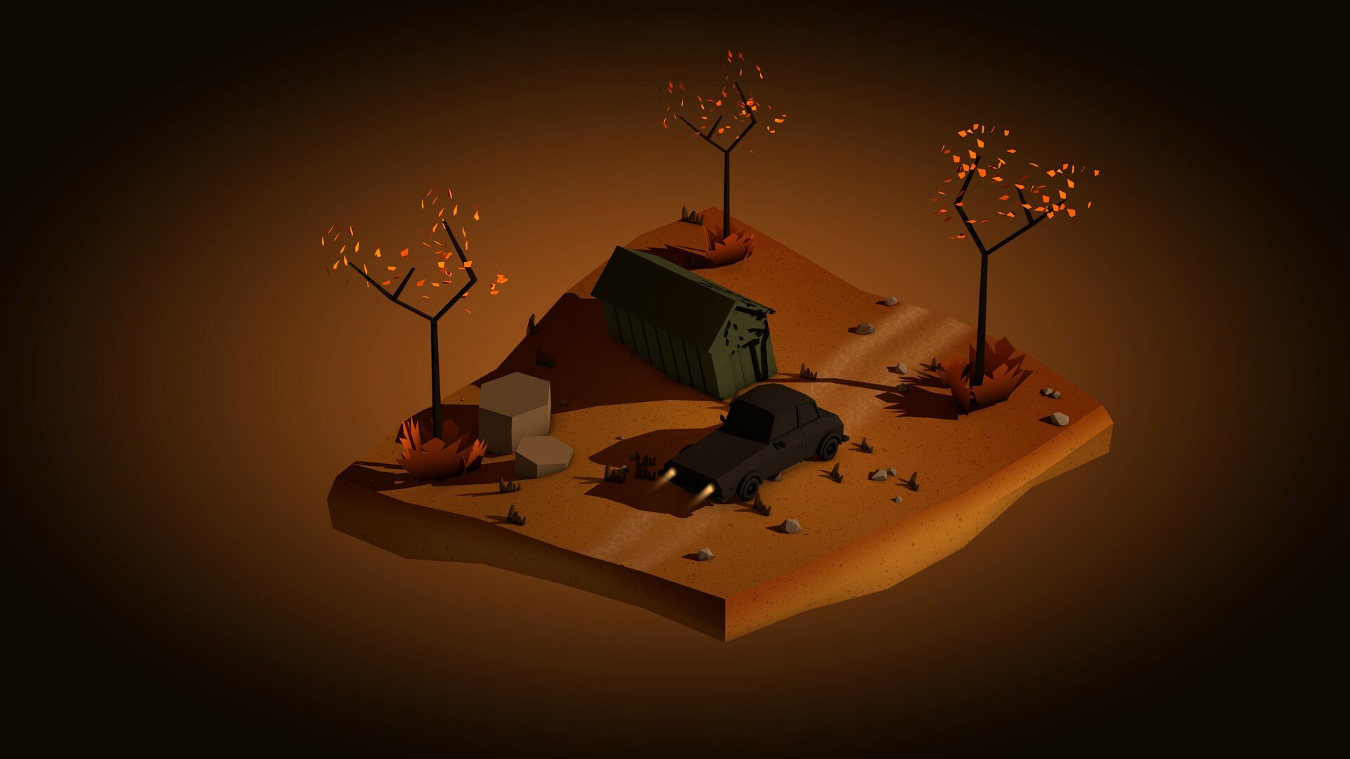 ArtStation - Low Poly Autumn Scene