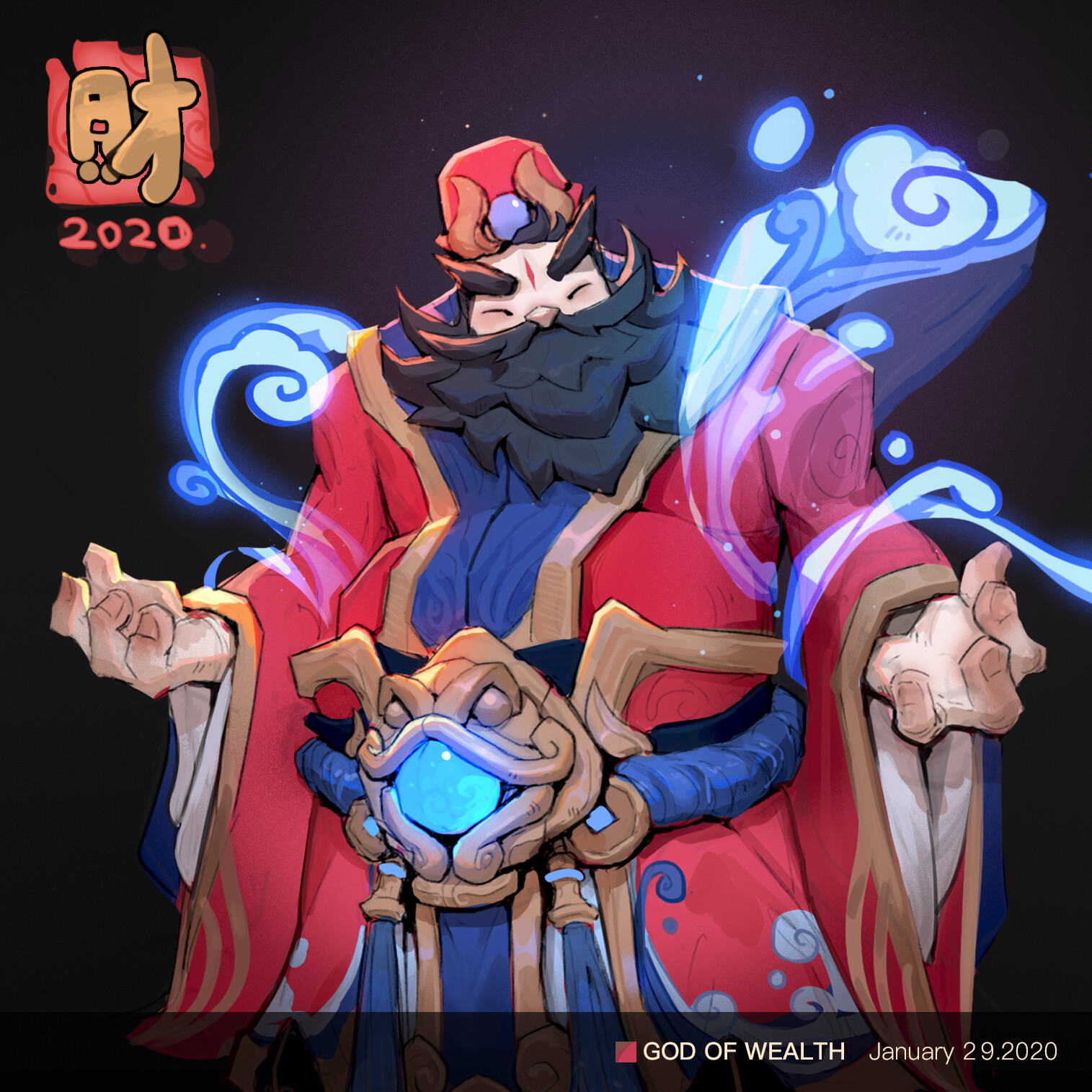 ArtStation - GOD OF WEALTH（財神）