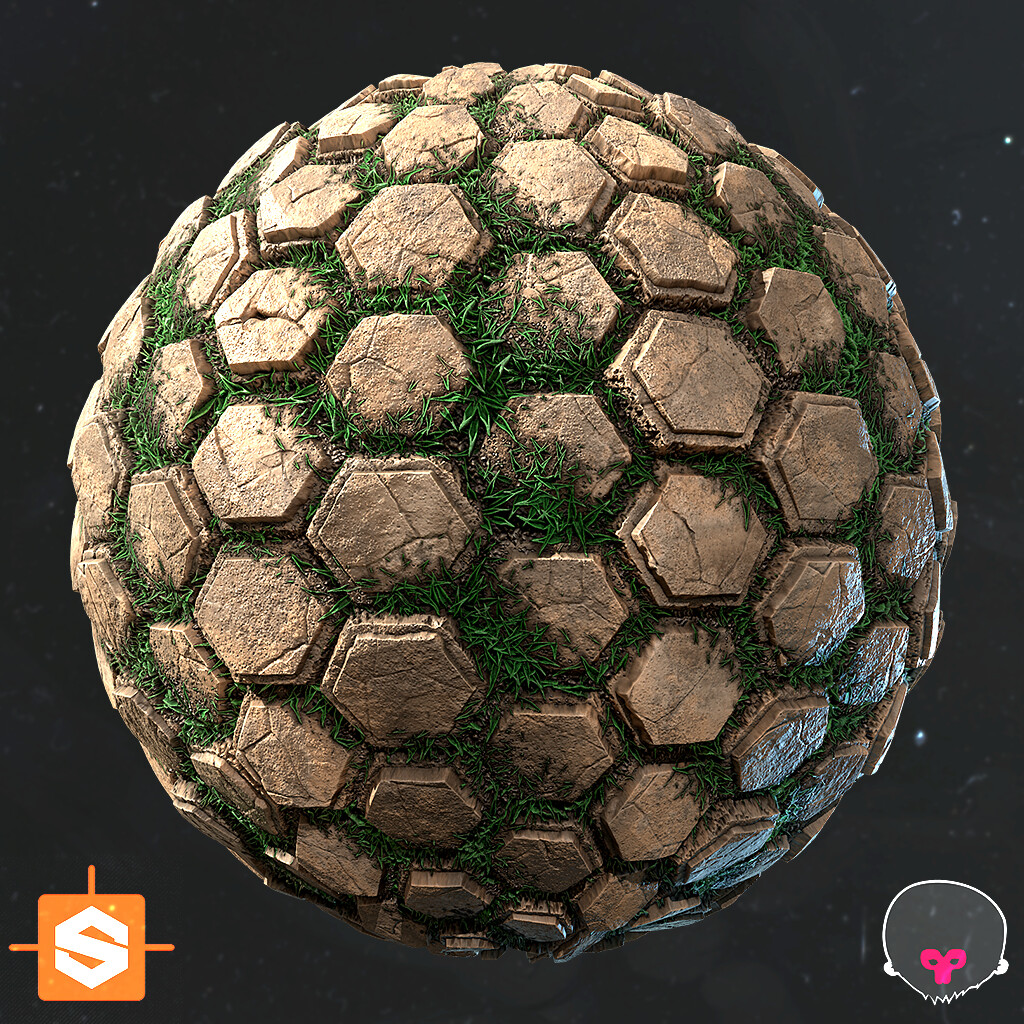 ArtStation - Concrete Hex Tiles
